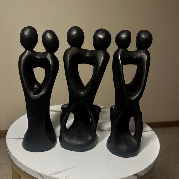 Office | Elegant Black Abstract Couple Sculpture Set | Poshmark
